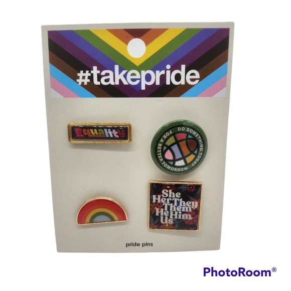 Target | Jewelry | Target Rainbow Take Pride 4 Pin Set Rainbow Equality ...